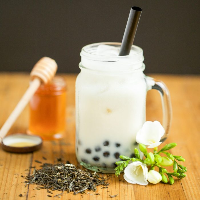 JASMINE MILK TEA WITH HONEY BOBA – Bubble Tea Romania